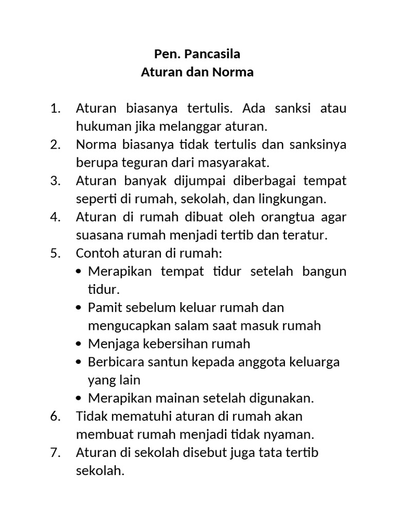 Aturan Dan Norma | PDF