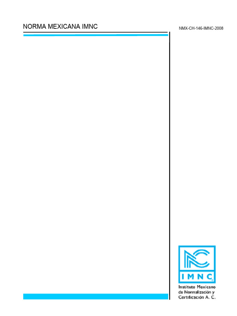 NMX CH 146 Imnc 2008 | PDF | Tanques | Calibración