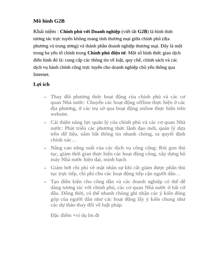 Mô Hình G2B | PDF