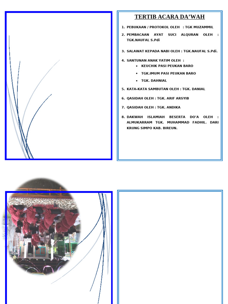 Susunan Acara Dak Wah | PDF