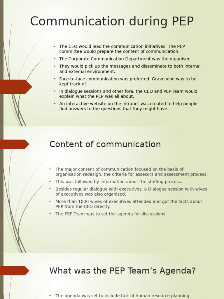 Communication During PEP | PDF | Communication | Social Psychology