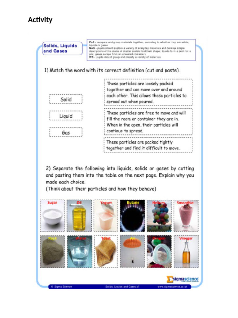 States of Matter: Solids, Liquids, Gases | PDF