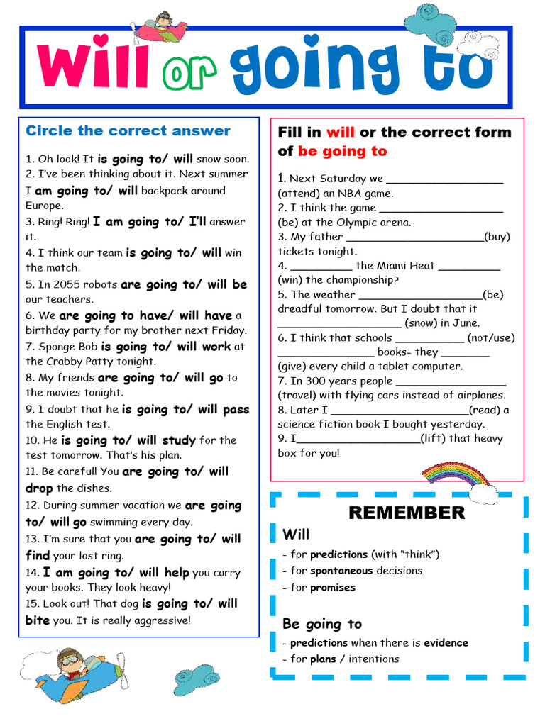 Future Tense Practice Exercises | PDF