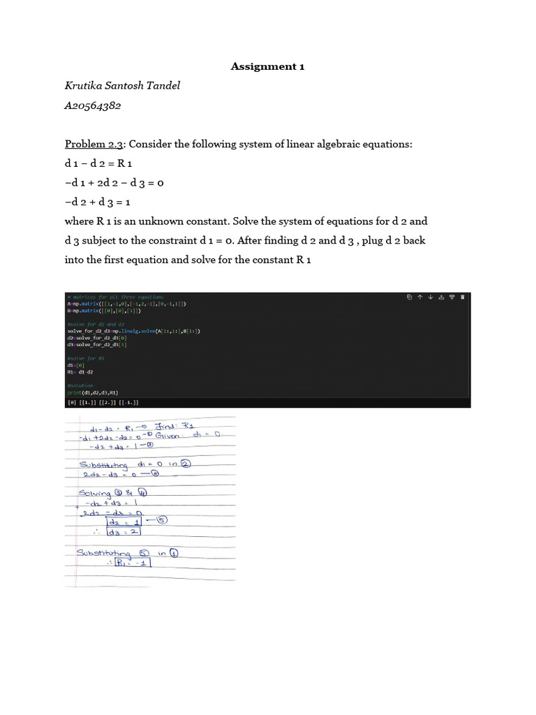 Assignment 1 - Krutika Tandel | PDF