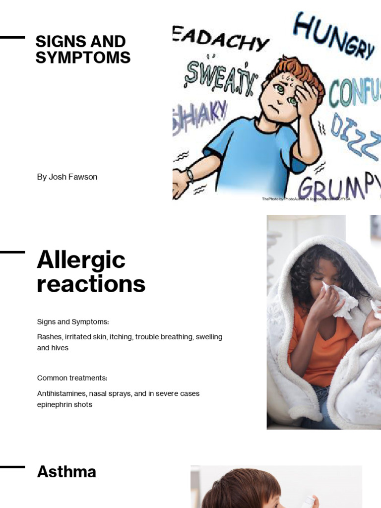 Signs and Symptoms Presentation | PDF | Hypothermia | Medicine