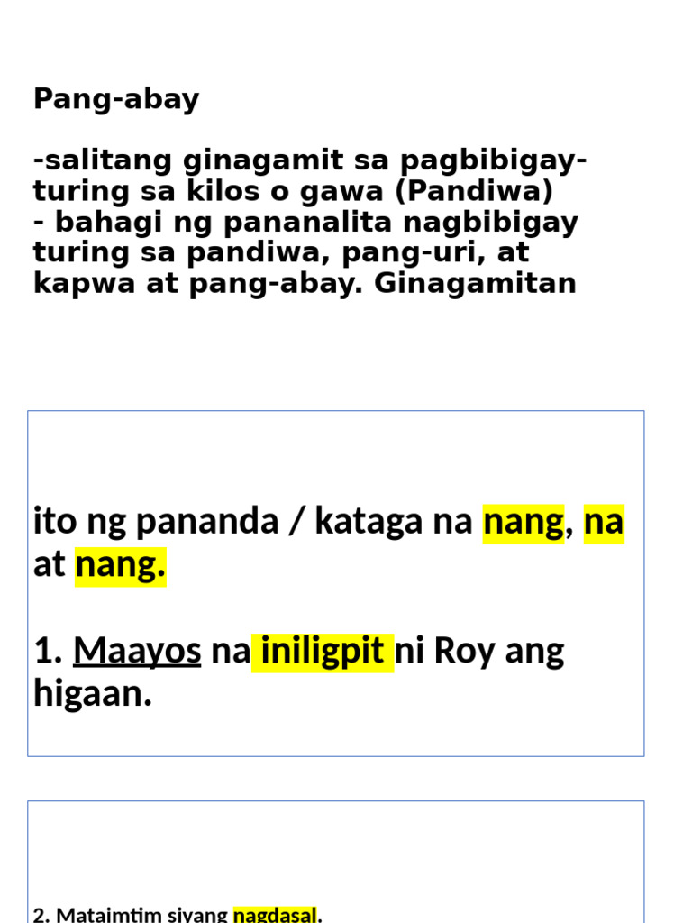 Pang Abay | PDF