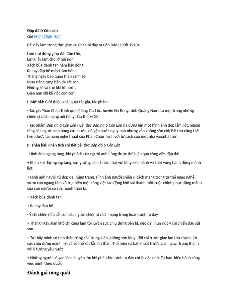 Đập đá ở Côn Lôn | PDF