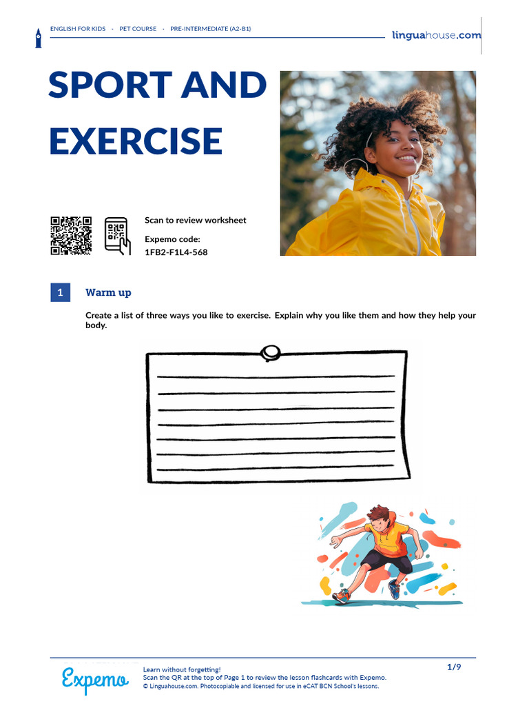 Sport and Exercise British English Teacher A2 B1 | PDF | Noun | Adjective