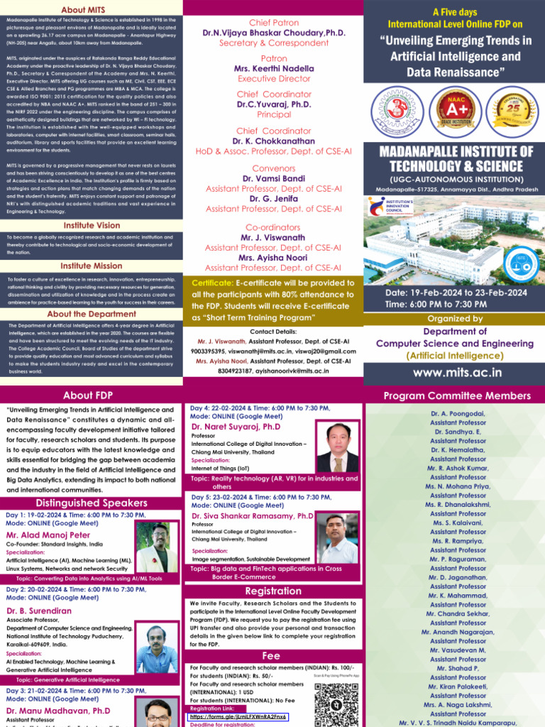AI FDP Brochure - International FDP | PDF