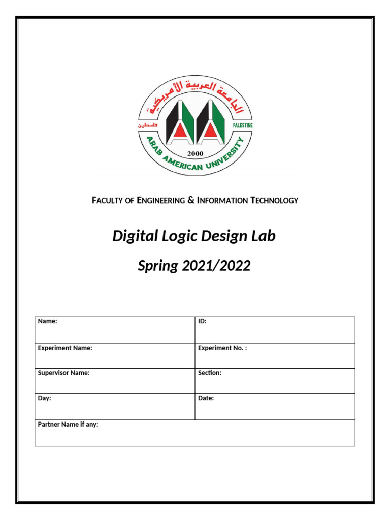 DLD Lab Report-Sample-20231 | PDF