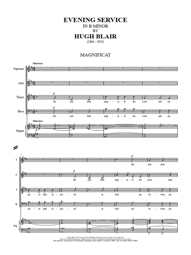 Mag and Nunc Blair in B Minor | PDF | Vocal Music | Choral Music