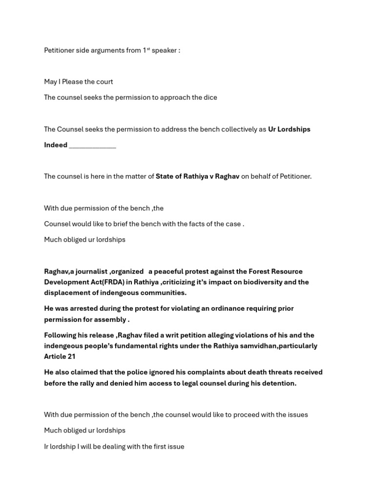 Oral Arguments From Petitioner Side | PDF | Environmental Protection ...
