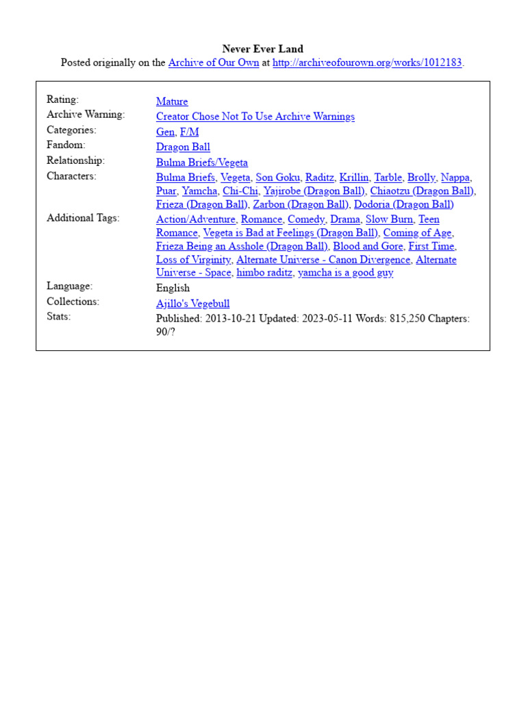 Never Ever Land | PDF | Dragon Ball