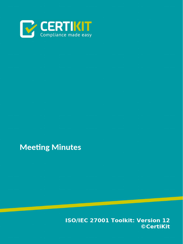 ISMS FORM 05 1 Meeting Minutes | PDF