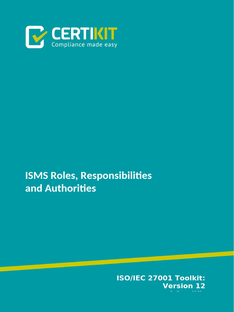 ISMS-DOC-05-2 InfoSec Roles Responsibilities and Authorities | PDF ...