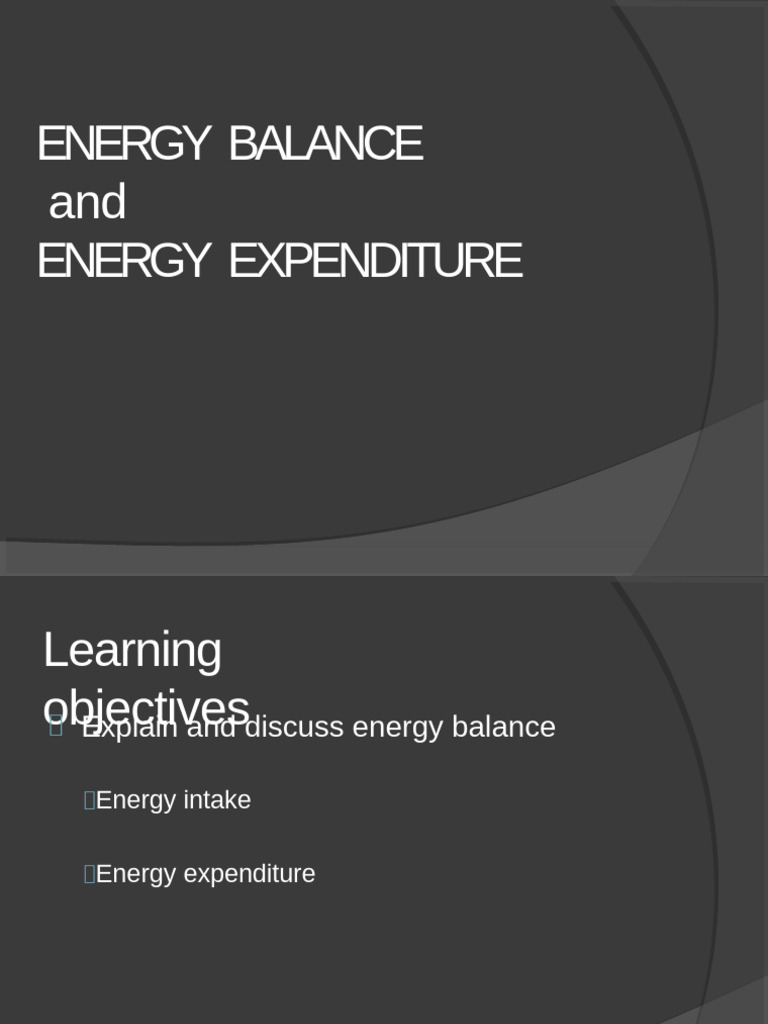 Module-3_ Energy balance | PDF | Energy Homeostasis | Physiology