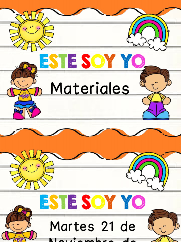 Este Soy Yo Materiales | PDF