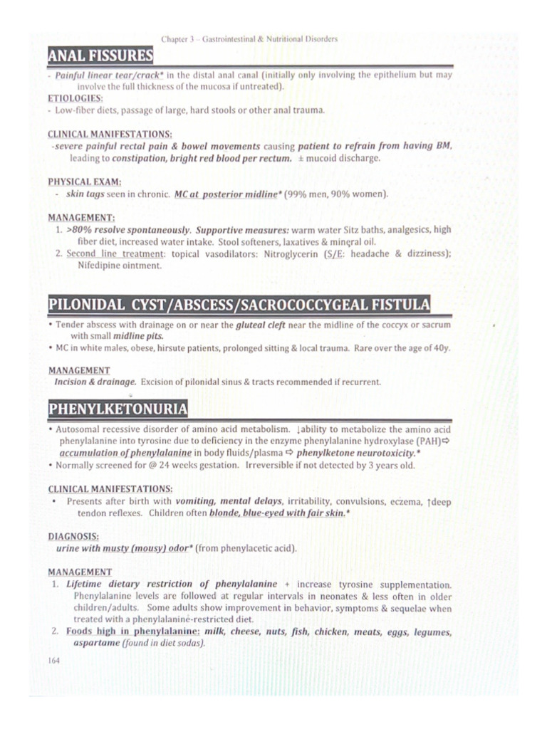 Chapter 3 - Gastrointestinal & Nutritional Disorders | PDF