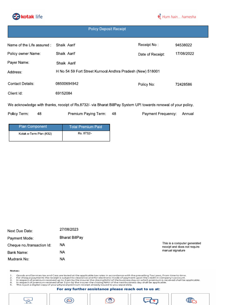 Insurance Policy | PDF | Insurance | Present Value