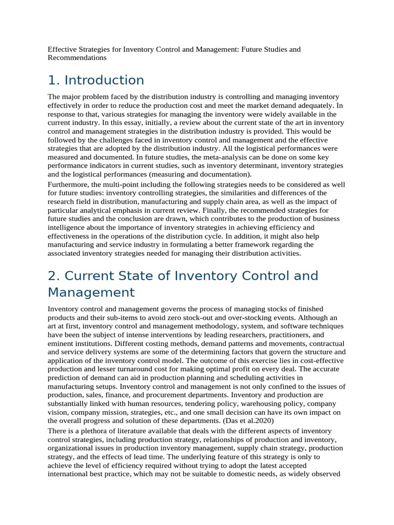 inventory (1) | PDF | Lean Manufacturing | Inventory