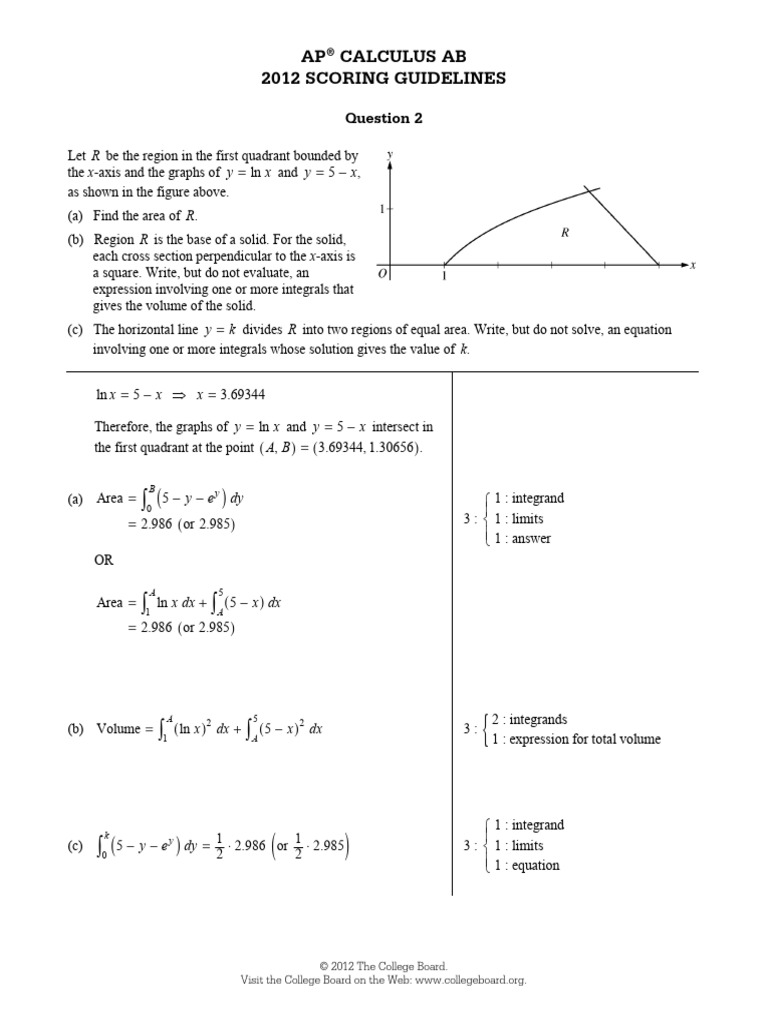 Ap12 Calculus Ab q2 | PDF | Integral | Mathematical Concepts