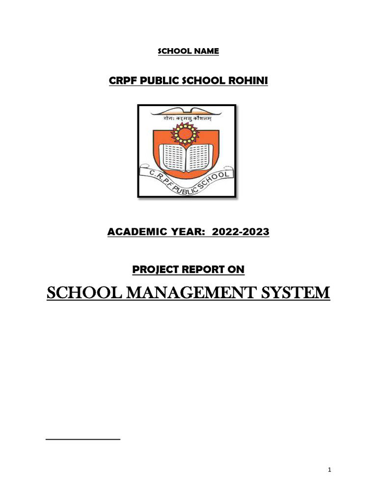 School Management System PDF | PDF | Databases | Computer Science