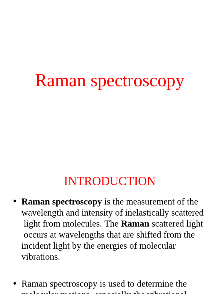 Raman Spectros | PDF | Raman Spectroscopy | Infrared Spectroscopy