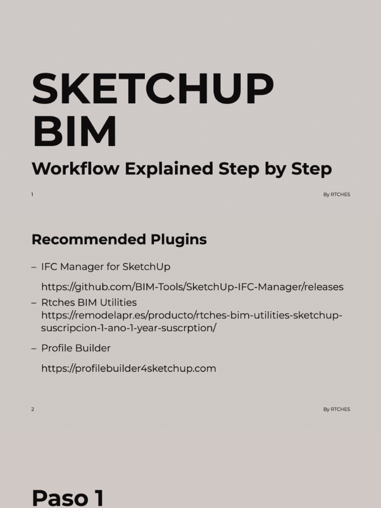 SketchUp Bim Workflow | PDF