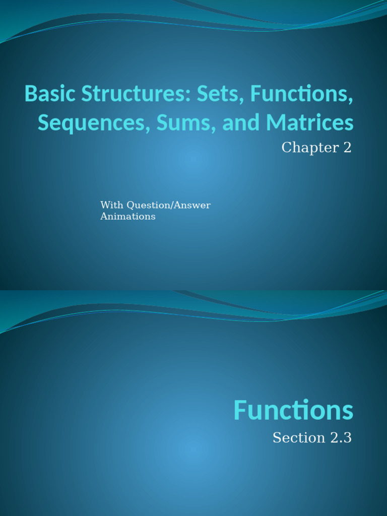CPCS222 07 Functions | PDF | Function (Mathematics) | Elementary Mathematics