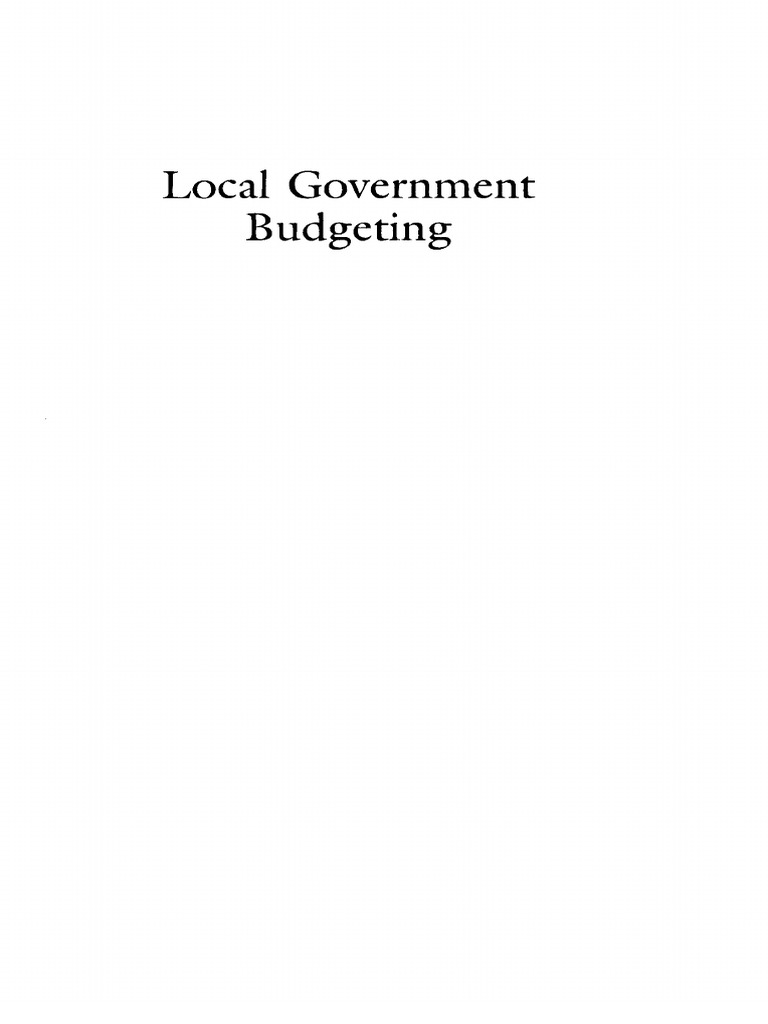 Local | PDF | Budget | Government Budget