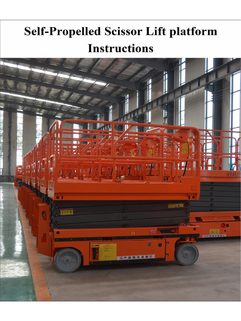 Self Propelled Scissor Lift Instruction | PDF