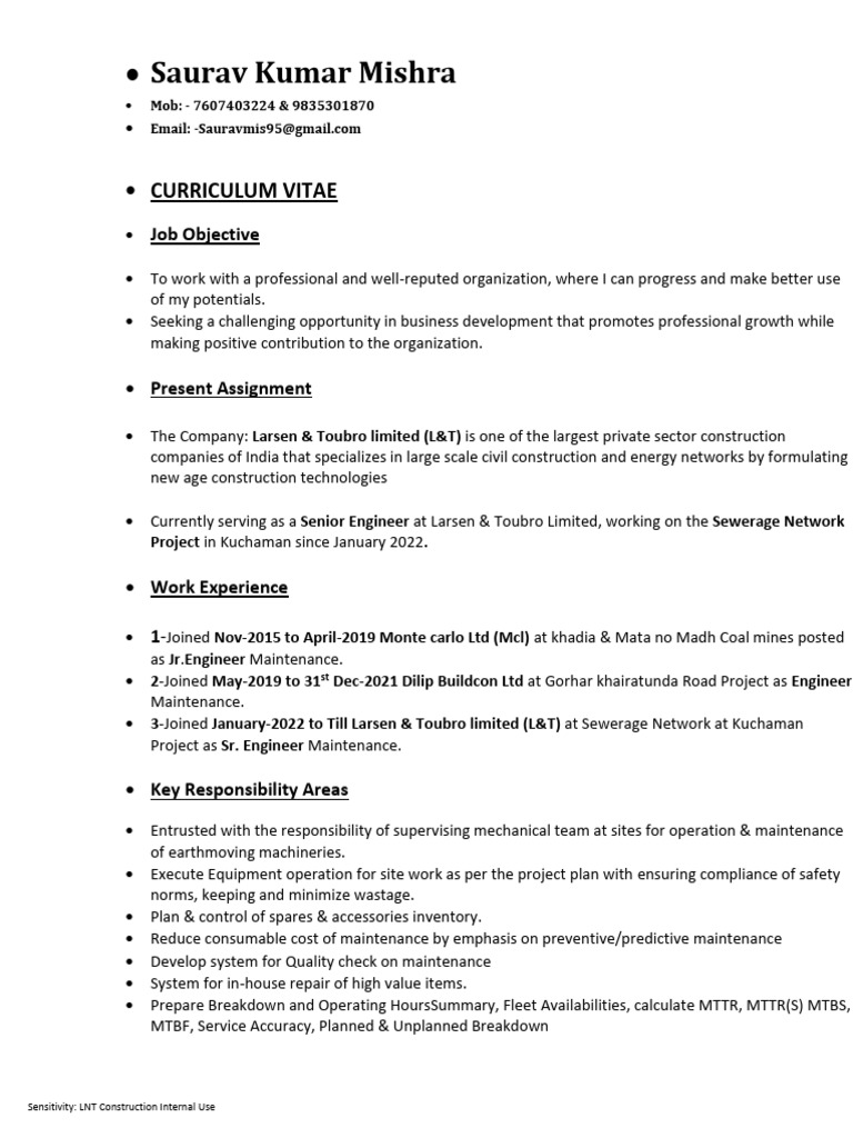 saurav mishra cv | PDF