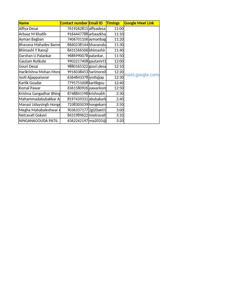 Edustation Interview Schedule 11-10-2024 (KLS BELAGAVI) 2 | PDF
