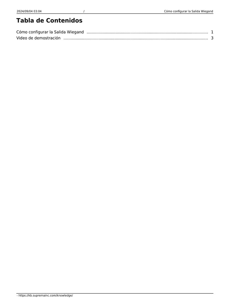 Como Configurar La Salida Wiegand | PDF | Arquitectura de Computadores ...