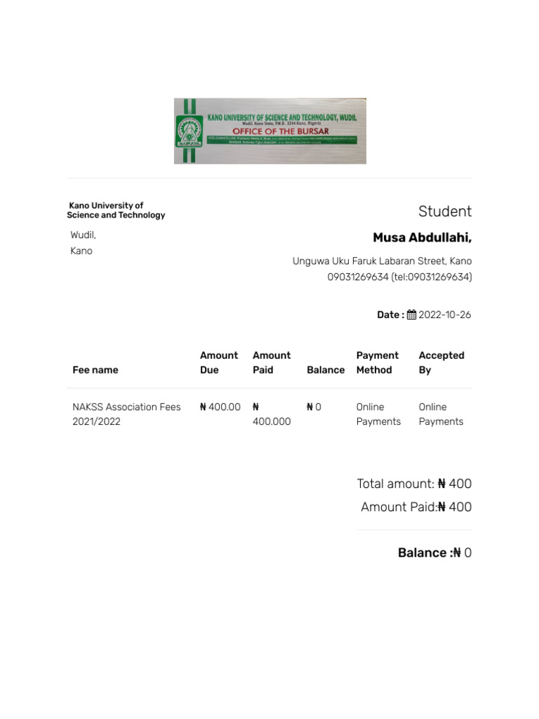 Payment Receipt 4 | PDF