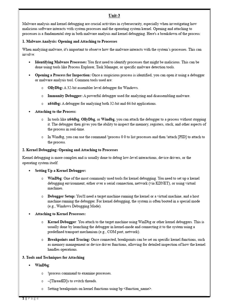Mare Unit-3 | PDF | Debugging | Kernel (Operating System)