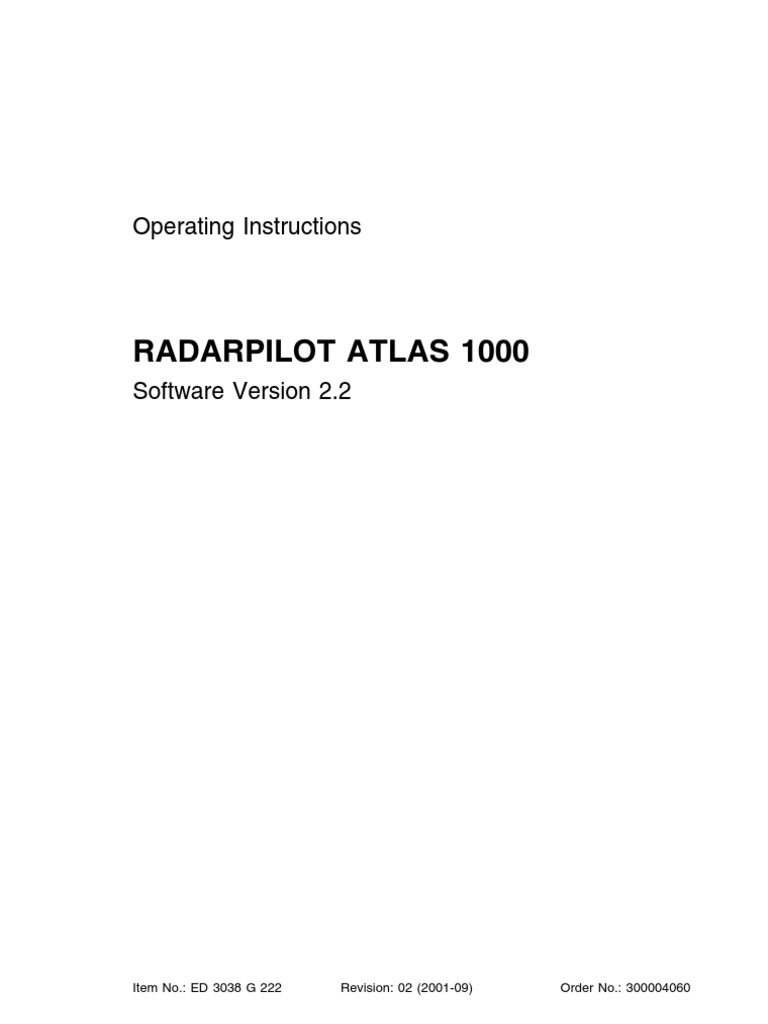 Radar Atlas 1000 Operational Manual Ver 2 2 | PDF | Computer Keyboard ...