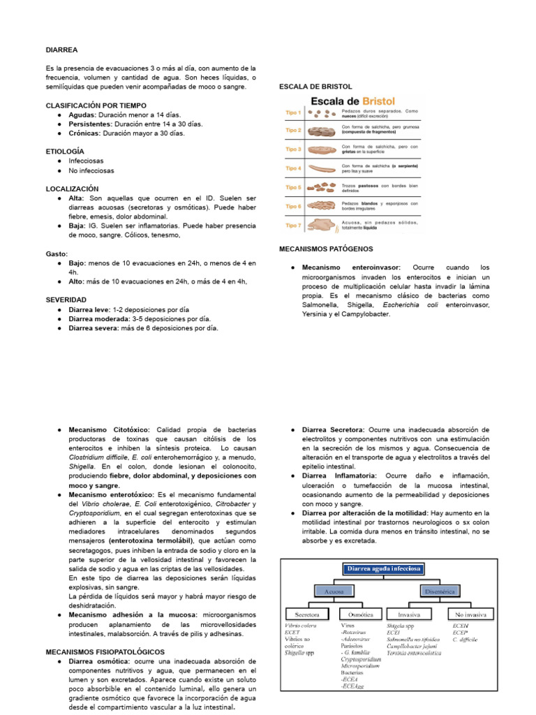 DIARREA | PDF | Diarrea | Especialidades Medicas
