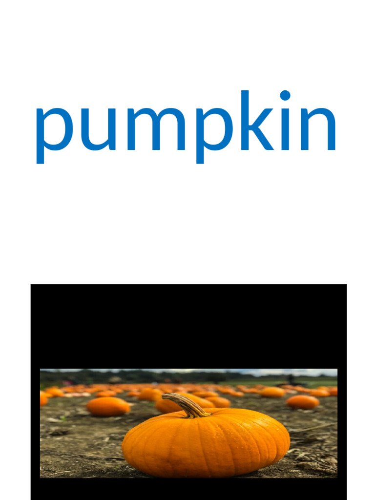 Pumpkin.ppt | PDF