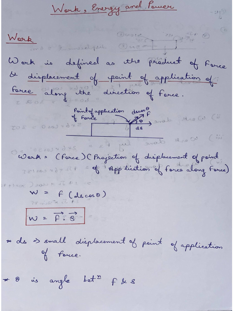 Work Energy Power | PDF