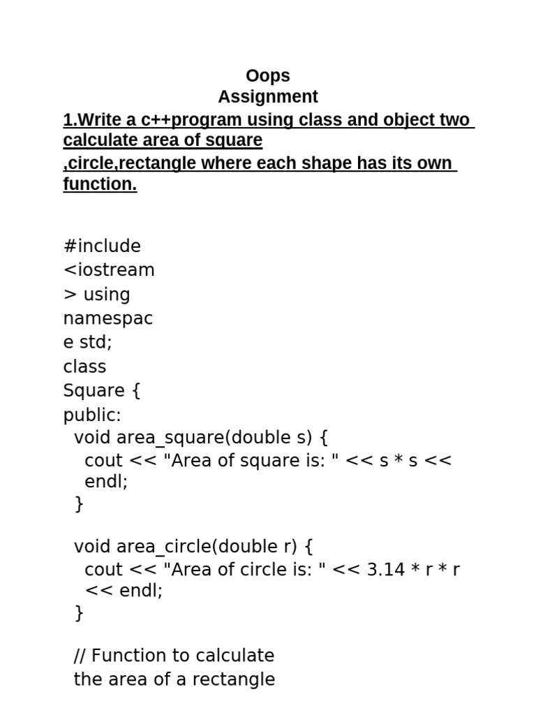 Oops Assignment | PDF