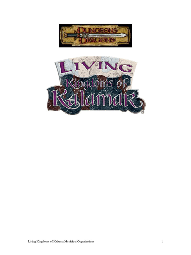 Municipal Organizations | PDF | Wizards Of The Coast | Dungeons & Dragons