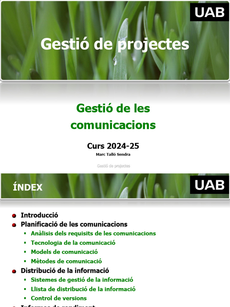 L7 Gestió de Les Comunicacions GP 2024-25 | PDF