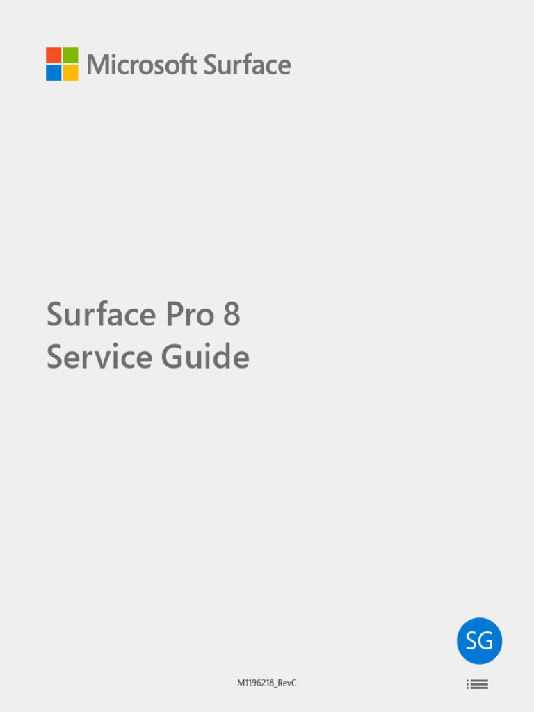 Surface Pro 8 English Service Guide | PDF | Electrostatic Discharge ...