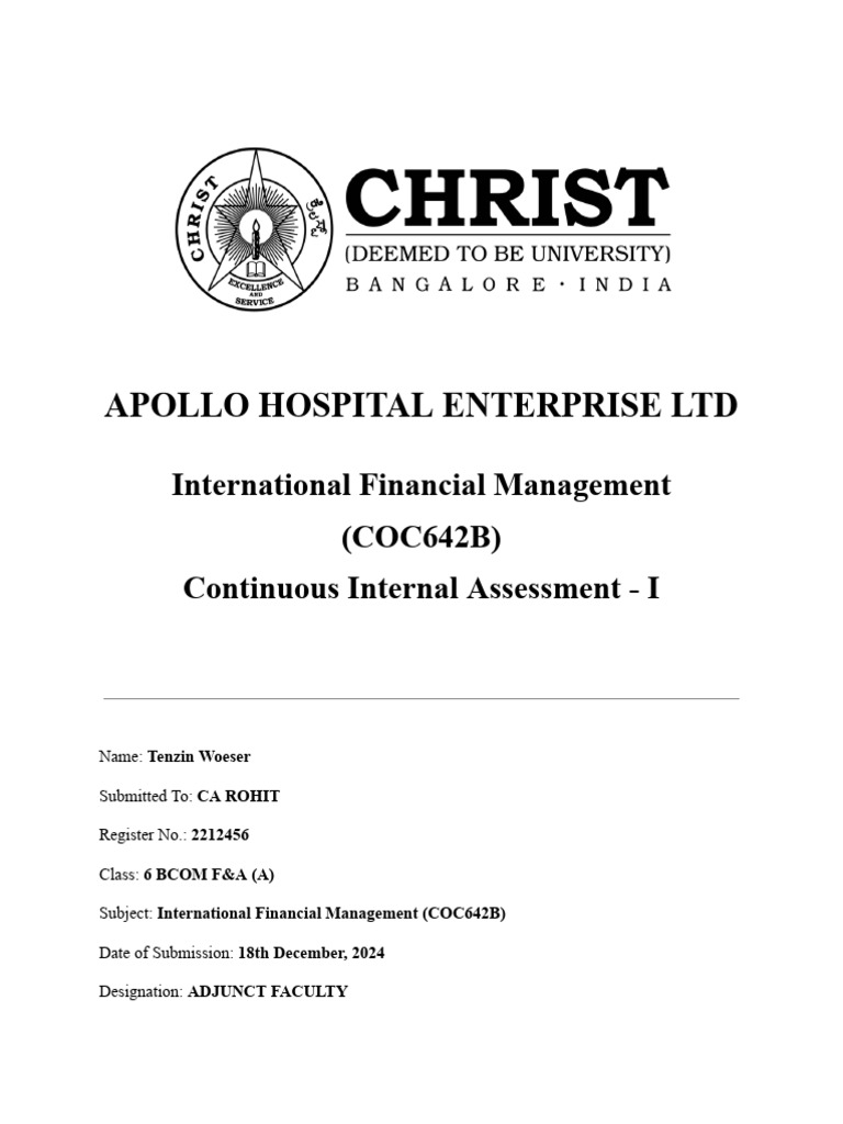 International Financial Management Cia1 | PDF | Historical Cost | Foreign Exchange Market