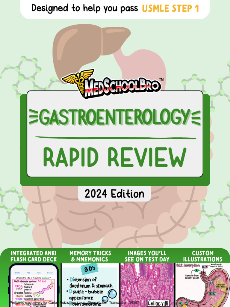 USMLE Step 1 2024 Study Guide | PDF | Colorectal Cancer | Clinical Medicine