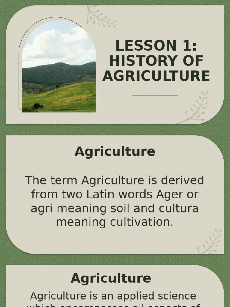 History and Impact of Agriculture | PDF | Agriculture | Horticulture