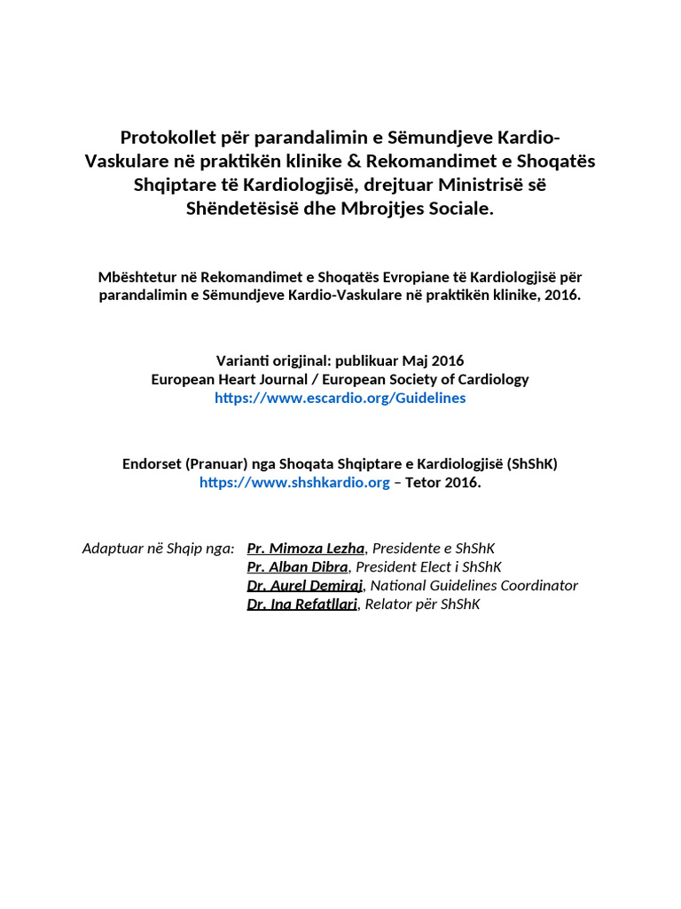 Protokollet Për Parandalimin e CVD | PDF