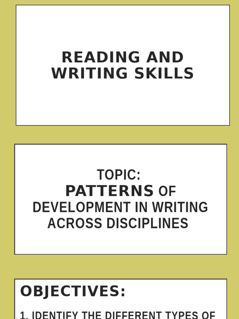 Writing Patterns Across Disciplines | PDF | Essays | Information