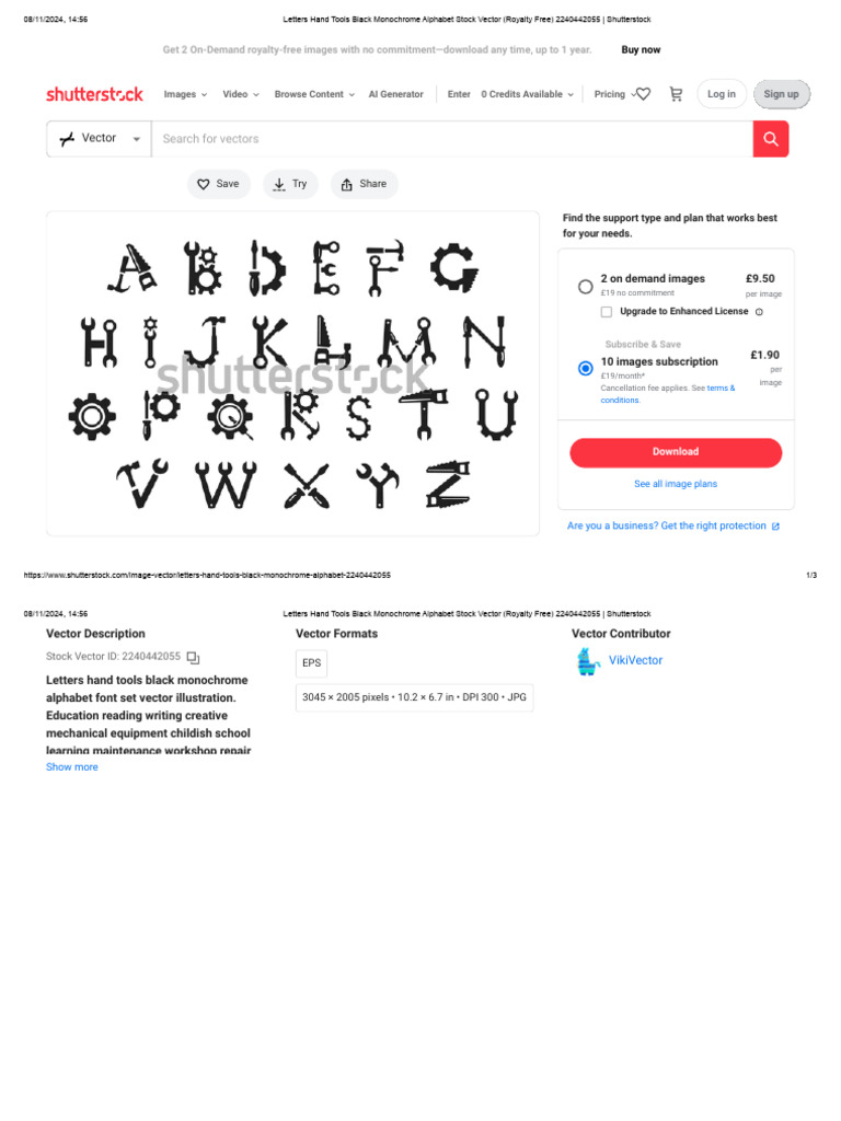 RMIT EPP: Hand Tools Alphabet Vector | PDF | Computing | Imaging